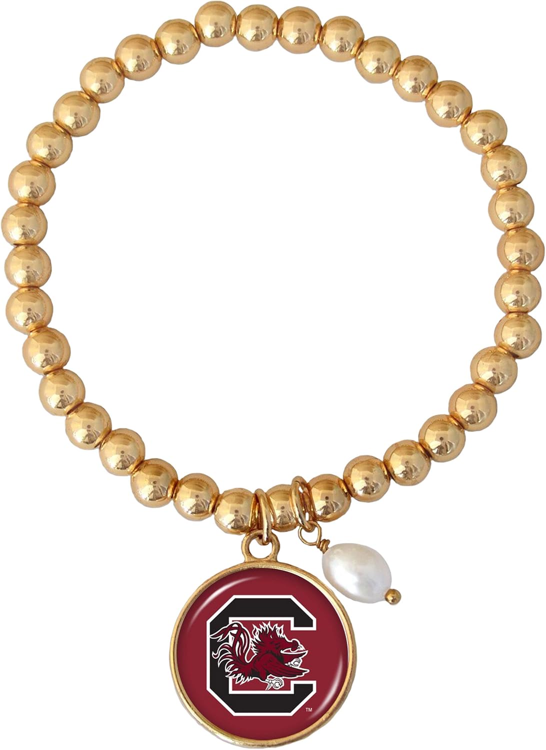Amazon.com: South Carolina Gamecocks Diana Gold and Pearl Stretch Bead ...