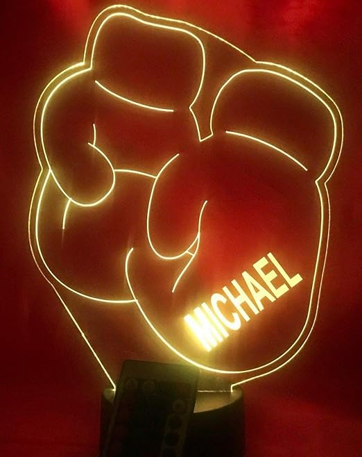 Amazon.com: Boxing Gloves Light Up Light Lamp LED Free Engraved Custom ...