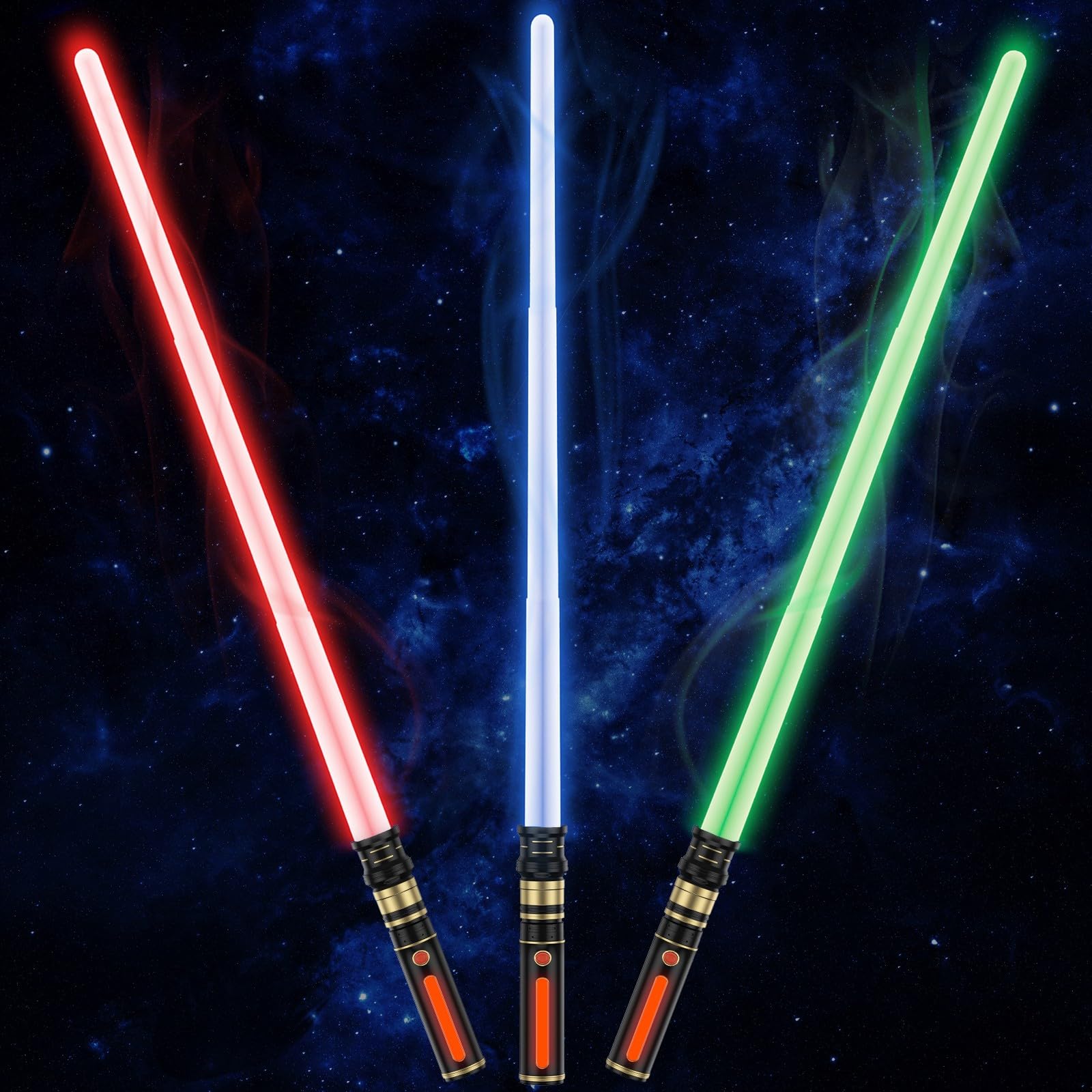 KEGOZ Light Saber for Kids, 3 Packs 3 Colors Light Sword with FX Sound ...