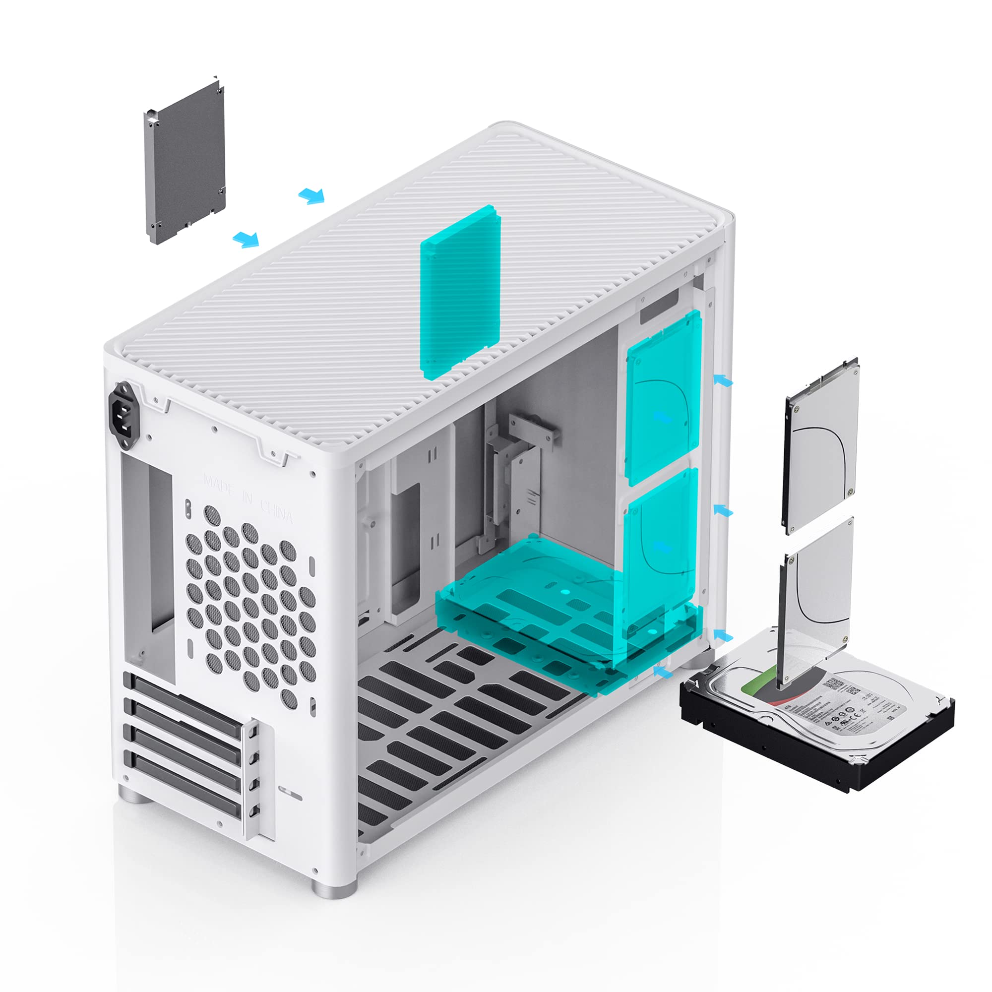 Mua JONSBO D30 White Mini Micro ATX Tower Computer Case, Aluminum/Steel ...