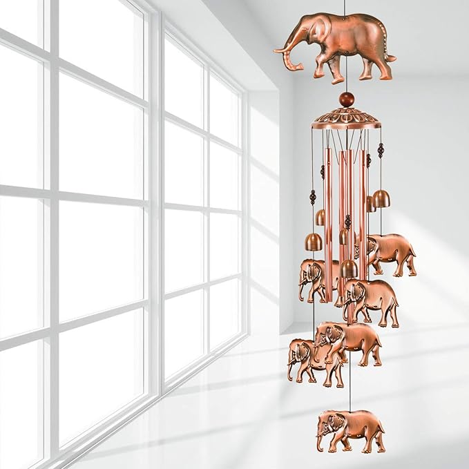 YMXBL Outdoor Elephant Wind Chimes Decoration, Gift for Mom, Elephant ...