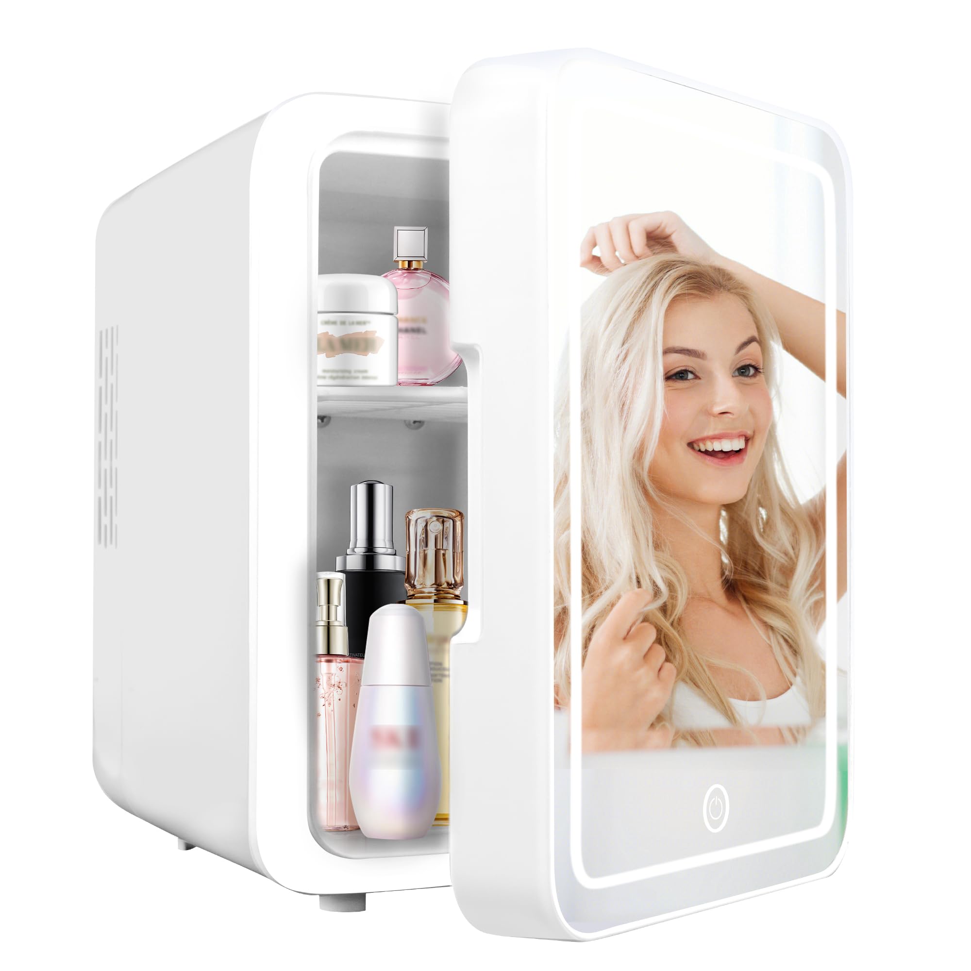 Juturnas Mini Makeup Fridge,Skincare Fridge with Cooler or Warmer,AC/DC ...
