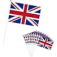 Amazon.com : Rotenl Britain UK Small Mini Flags, 25 Pack Hand Held ...