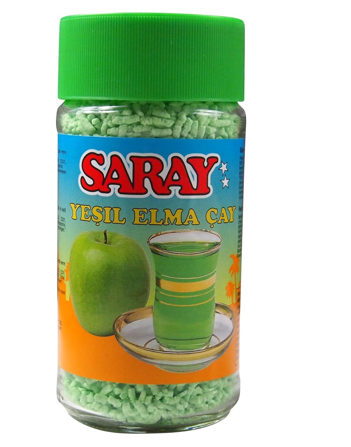 6 x 200g Saray Instant Tee mit grüner Apfelgeschmack Tee - Yesil Elma ...