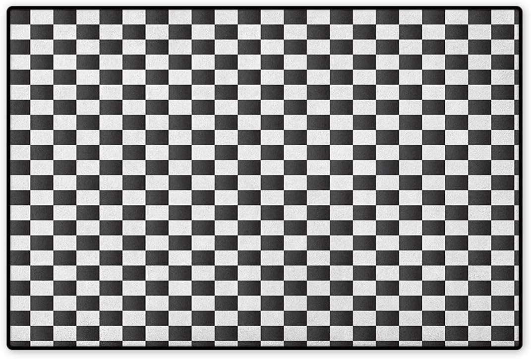 smallbeefly Checkered,Door Mat Increase,Monochrome Composition with ...