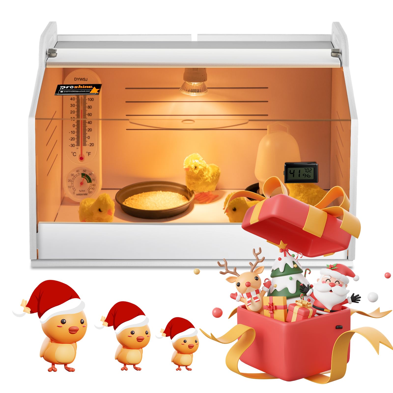 Proshine Chicken Brooder Box for Chicks, Quail Brooder with Heating ...