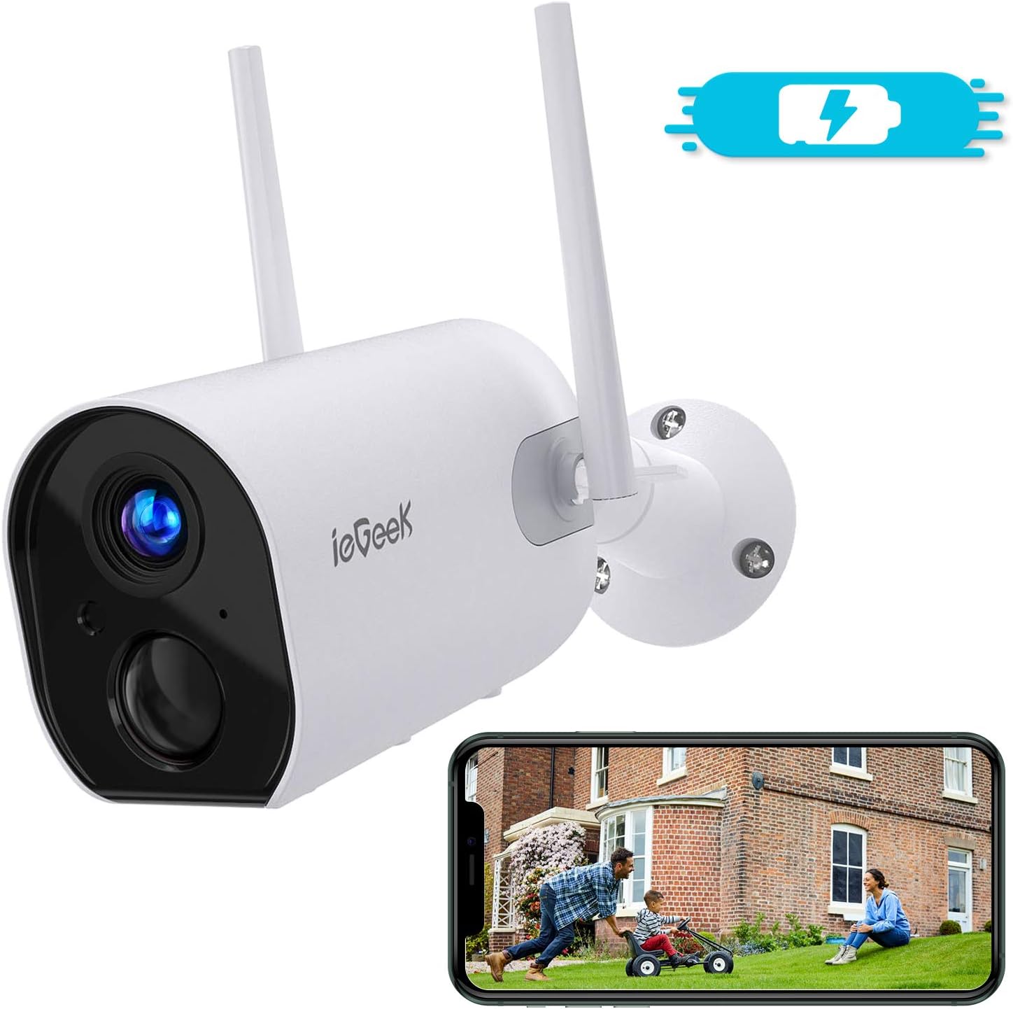 Wireless Outdoor Security Camera, ieGeek CCTV WIFI: Amazon.co.uk ...