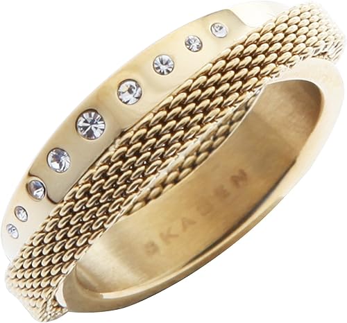 Skagen Designs UK Damen-Ring Edelstahl Swarovski-Kristall 52 (16.6 ...