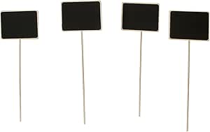 Amazon.com: Darice David Tutera 6-Piece Wood Chalk Board on a Stake, 8 ...