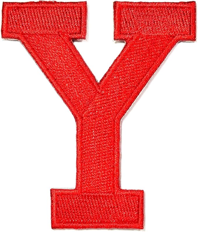 Amazon.com: 3 INCHES Red Letter Y Patch Text Words English Alphabet ...