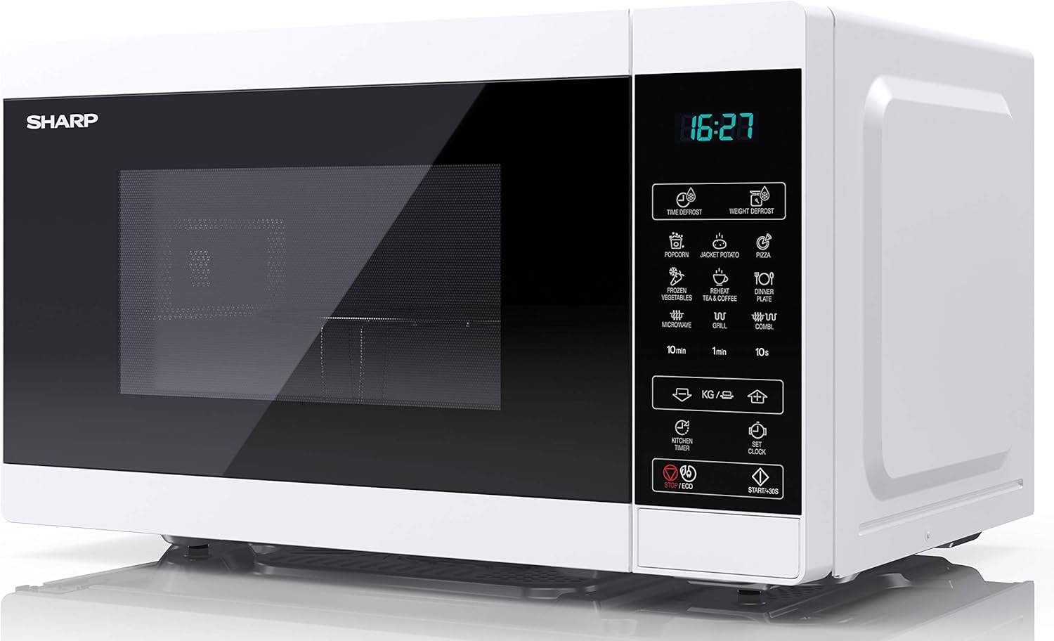 SHARP YC-MG02U-W 20 L 800W Digital Touch Control Microwave with 1000W ...