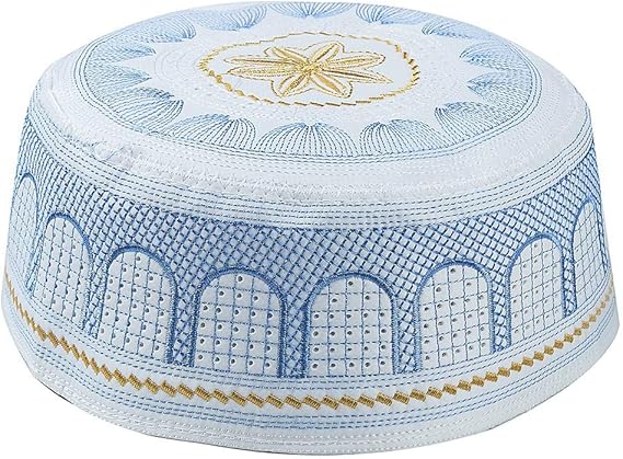 Gorro para hombre musulmán islámico Kufi con cráneo o gorro, sombrero ...