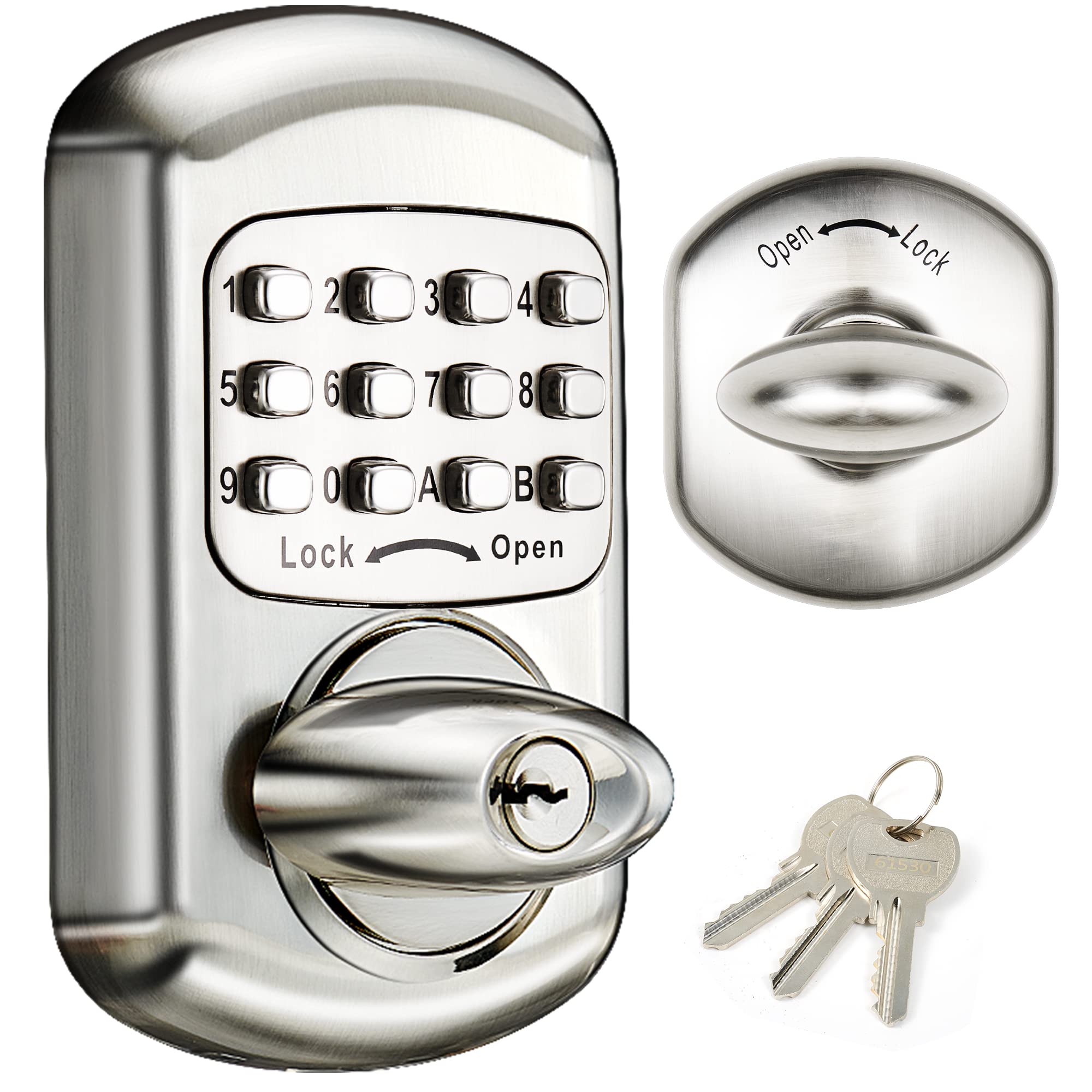 Keyless Entry Door Lock - Keypad Deadbolt Door Lock, Digital Door Lock ...