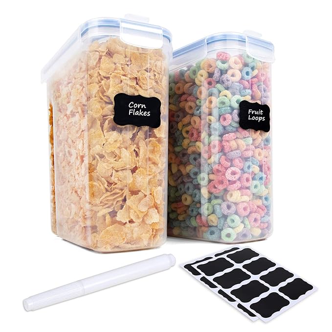 Amazon.com: Cereal Container Storage Set - Airtight Food Storage ...