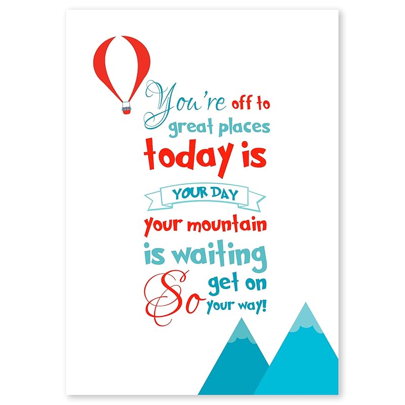 You're Off to Great Places Dr Seuss Quote Print, Unframed Picture ...