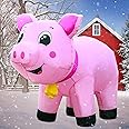 Amazon.com: 6FT Pig Inflatables Christmas, Blow up Animals Cute ...