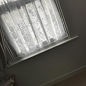 Sally Net Curtain in White. 60inch Drop. Sold By The Metre.: Amazon.co ...