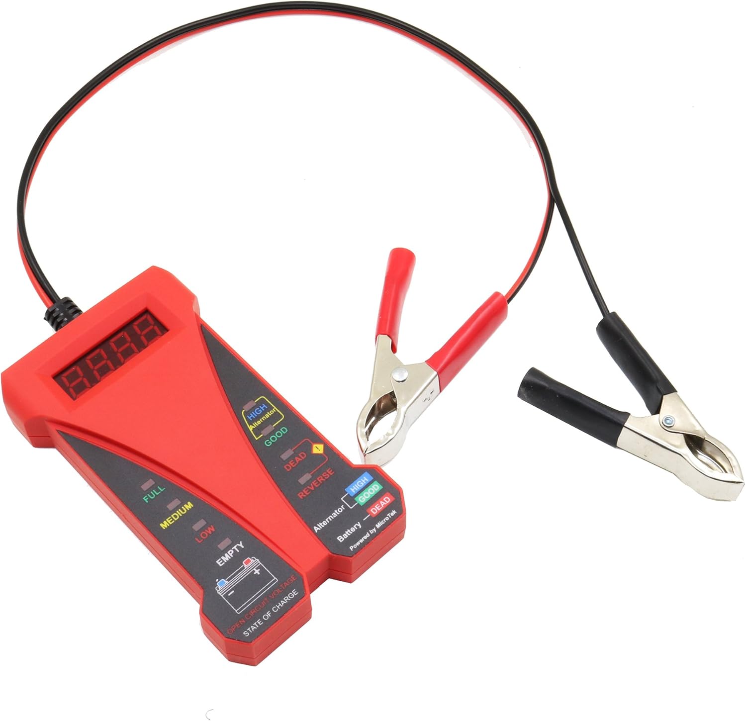 MOTOPOWER MP0514C 12V Digital Battery Tester Voltmeter and Alternator ...