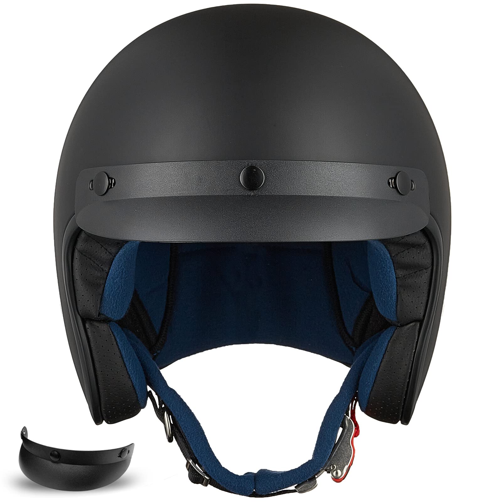 Mua 3/4 Open Face Motorcycle Helmets, Retro Vintage Moped Helmet for ...