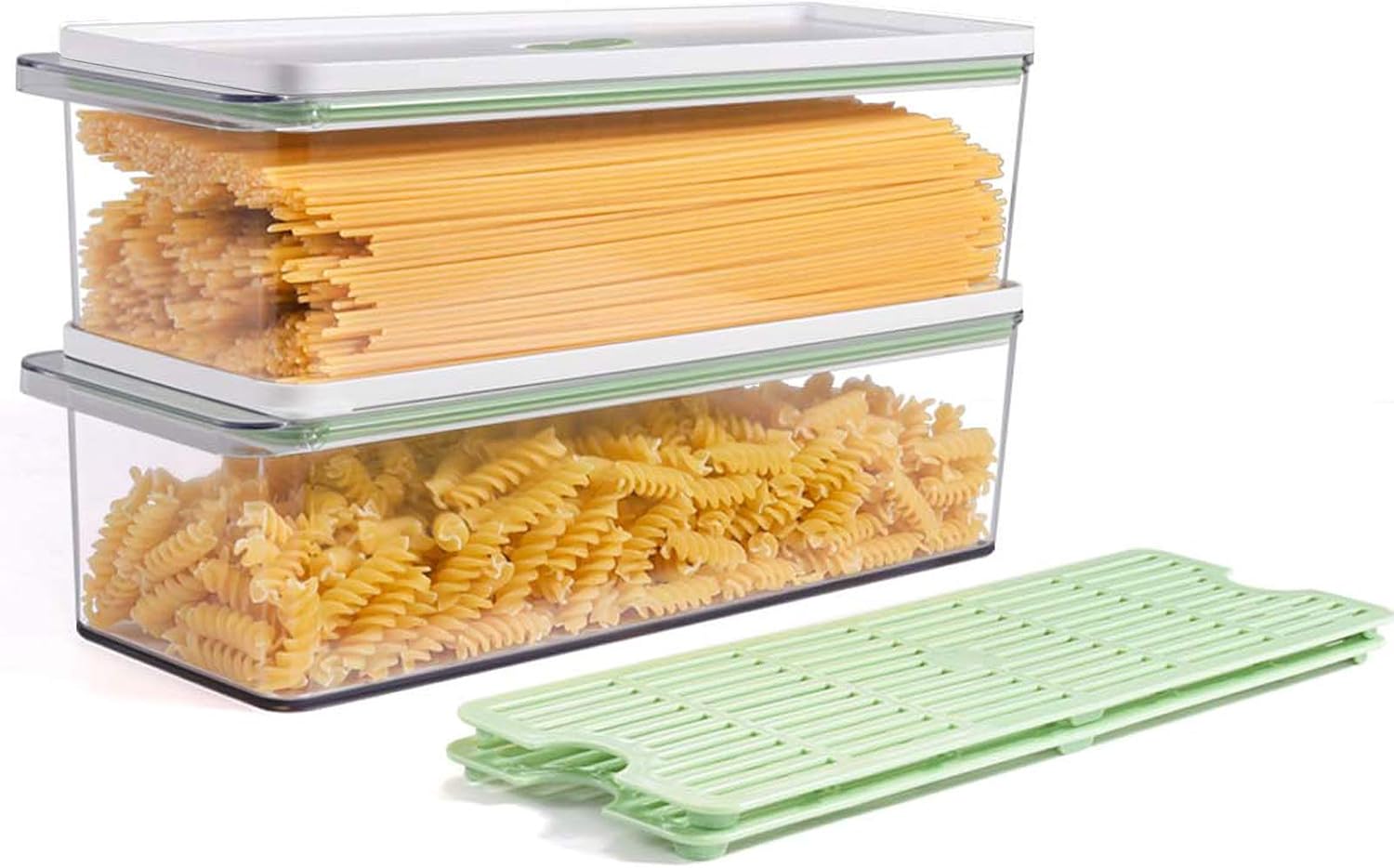 Amazon.com: TIANGR 2PC Pasta Storage Containers Set - 78oz Kitchen ...