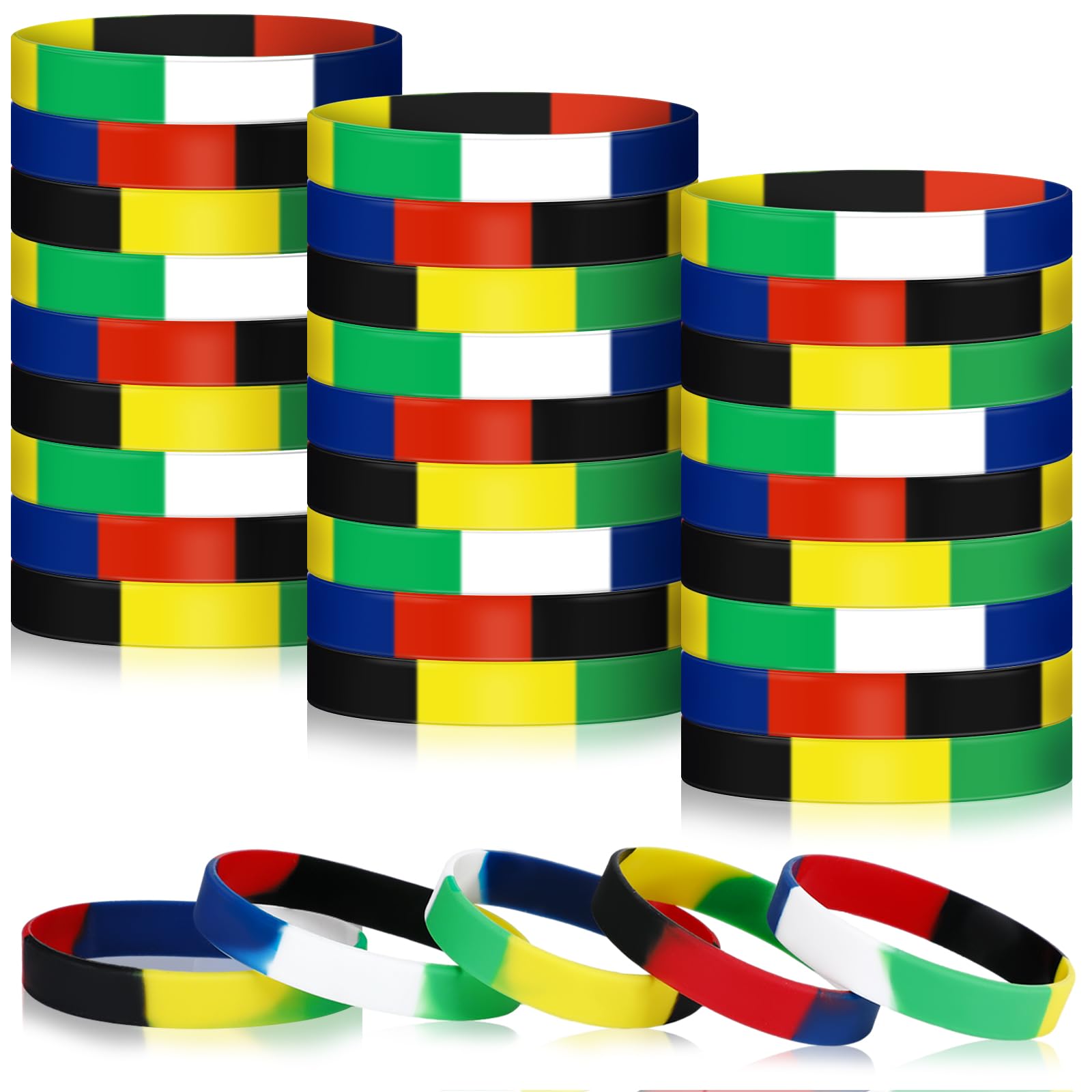 Halloscume 100 Pcs Bulk Plan of Salvation Wrist Band Wordless Silicone ...