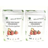Freeze Dried Sliced Strawberries 2x15g - Delicious Snack, 100% Fruit ...