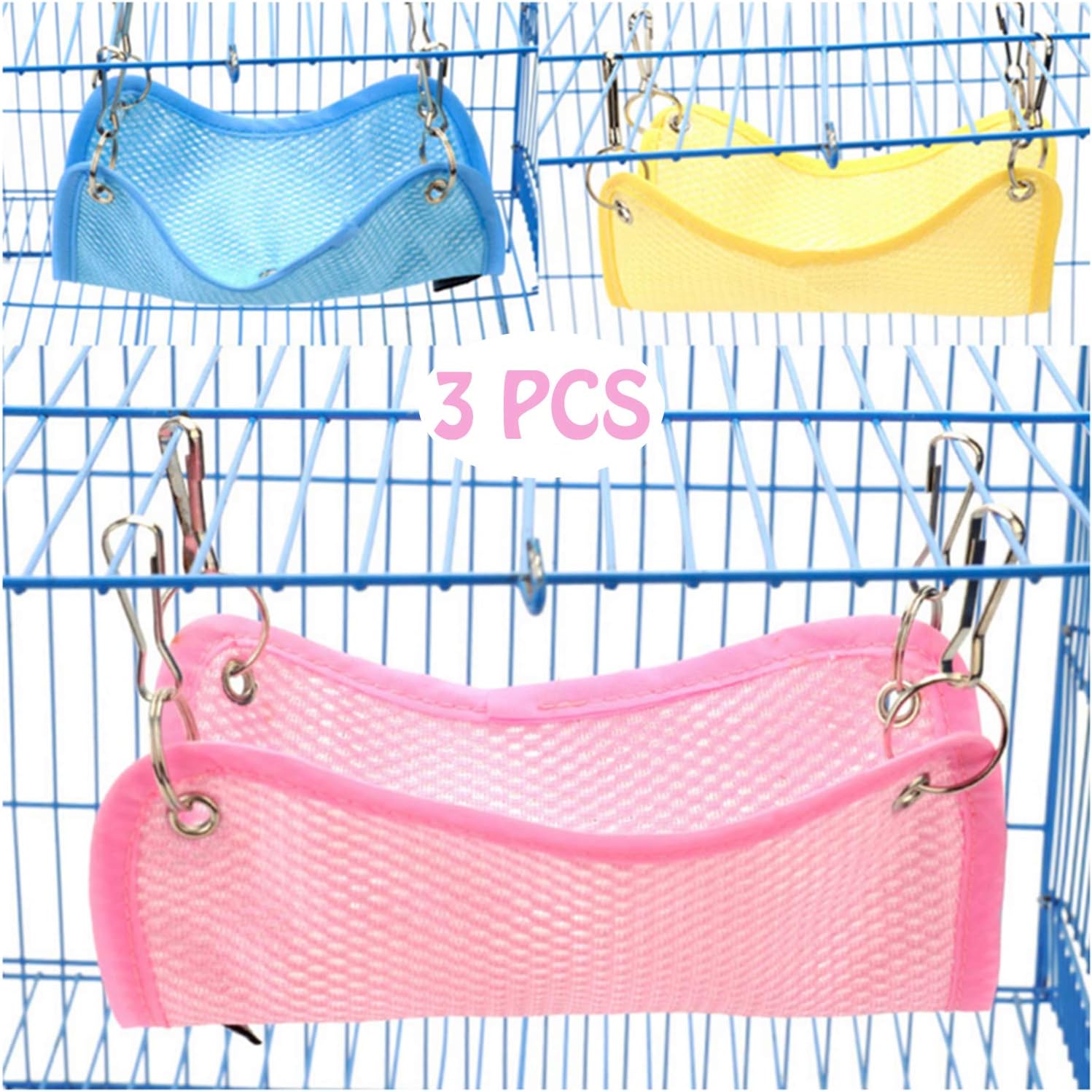 3 Colors Hamster Mesh Hammock Hamster Breathable Hammock Pet Hammock ...