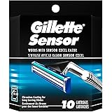 Amazon.com: Gillette Sensor Excel Men's Razor Blade Refills, 10 Count ...