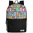 Amazon.com | Concept One BTS BT21 Comic Panel Black Backpack featuring ...