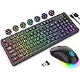 Amazon.com: KOLMAX BT98 Wireless Keyboard and Mouse Combo,Triple Mode 2 ...