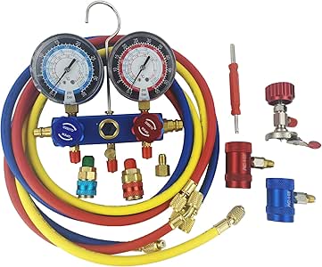 Amazon.com: Wisepick AC Air Condition Manifold Gauge Set R410a R134a R1234yf Manifold Gauge Set ...