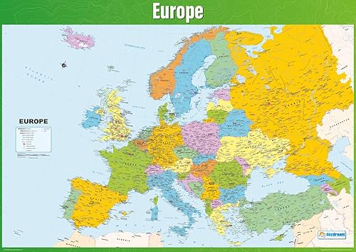 Europe Map Poster | Geography Poster for Students & Teachers | Large ...