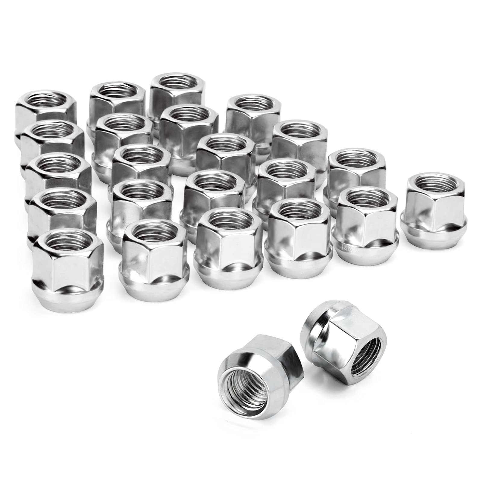 Dynofit 24pc 14x2 Open Lug Nuts for F150 Expedition 2000-2014, 14mmx2 ...