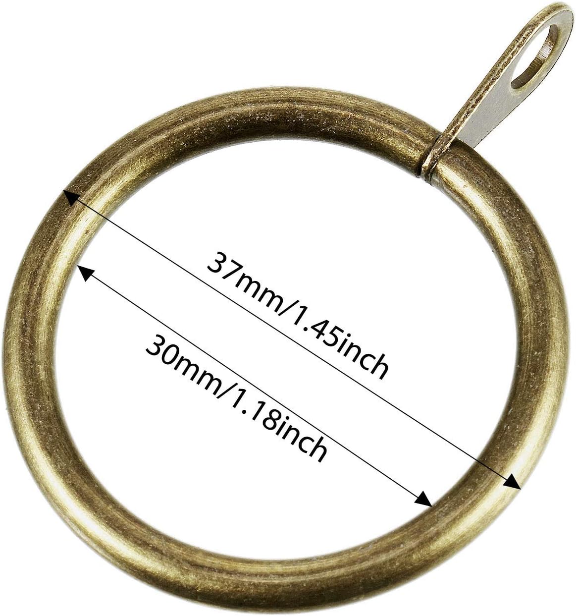 Shappy Metal Drapery Curtain Rings Hanging Rings for Curtains and Rods ...