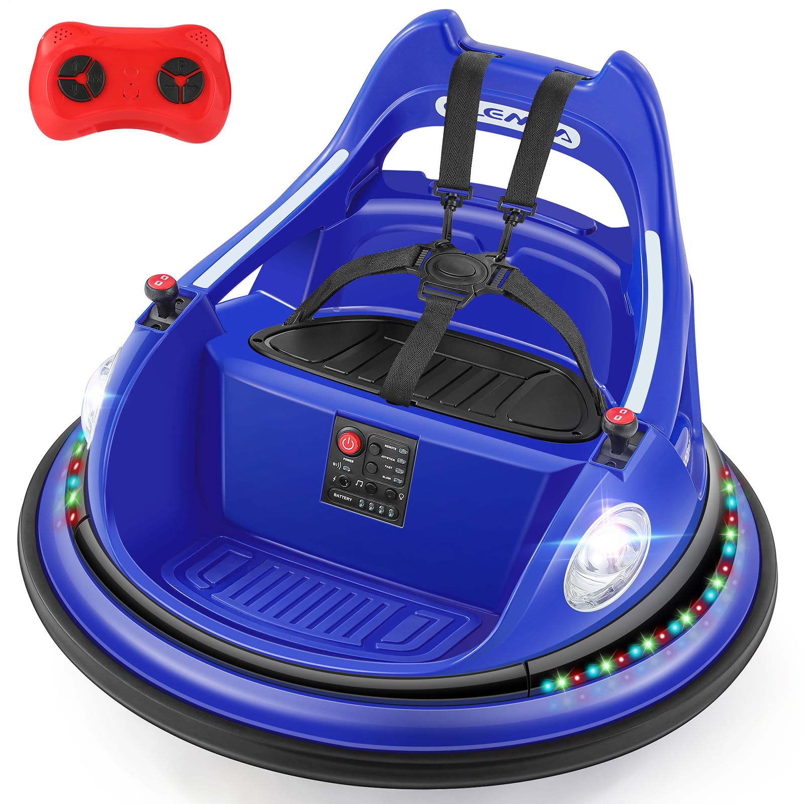 ELEMARA Bumper Car, 1.9MPH Max, 12V Electric Car for Kids W/Parent ...