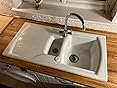 LUNA CERAMIC 1.5 BOWL AND DRAINER KITCHEN SINK WHITE - REVERSIBLE & INC ...