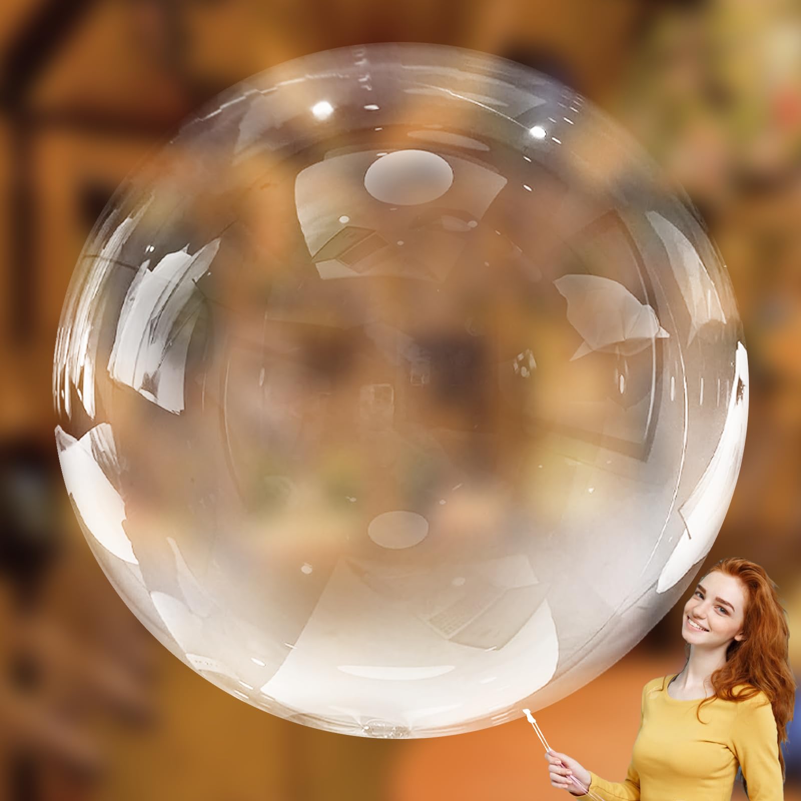 EEland 48 inch Large Clear Balloons for Stuffing,12pcs DIY Clear Bubble ...