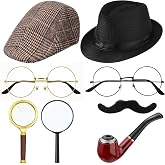 Amazon.com: Jeyiour 8 pcs Detective Costume Accessories for Adults Men ...