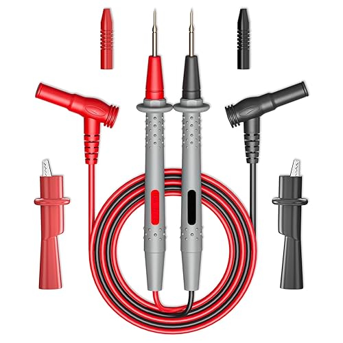 Goupchn Multimeter Test Leads Kit Banana Plug with Push On Alligator ...