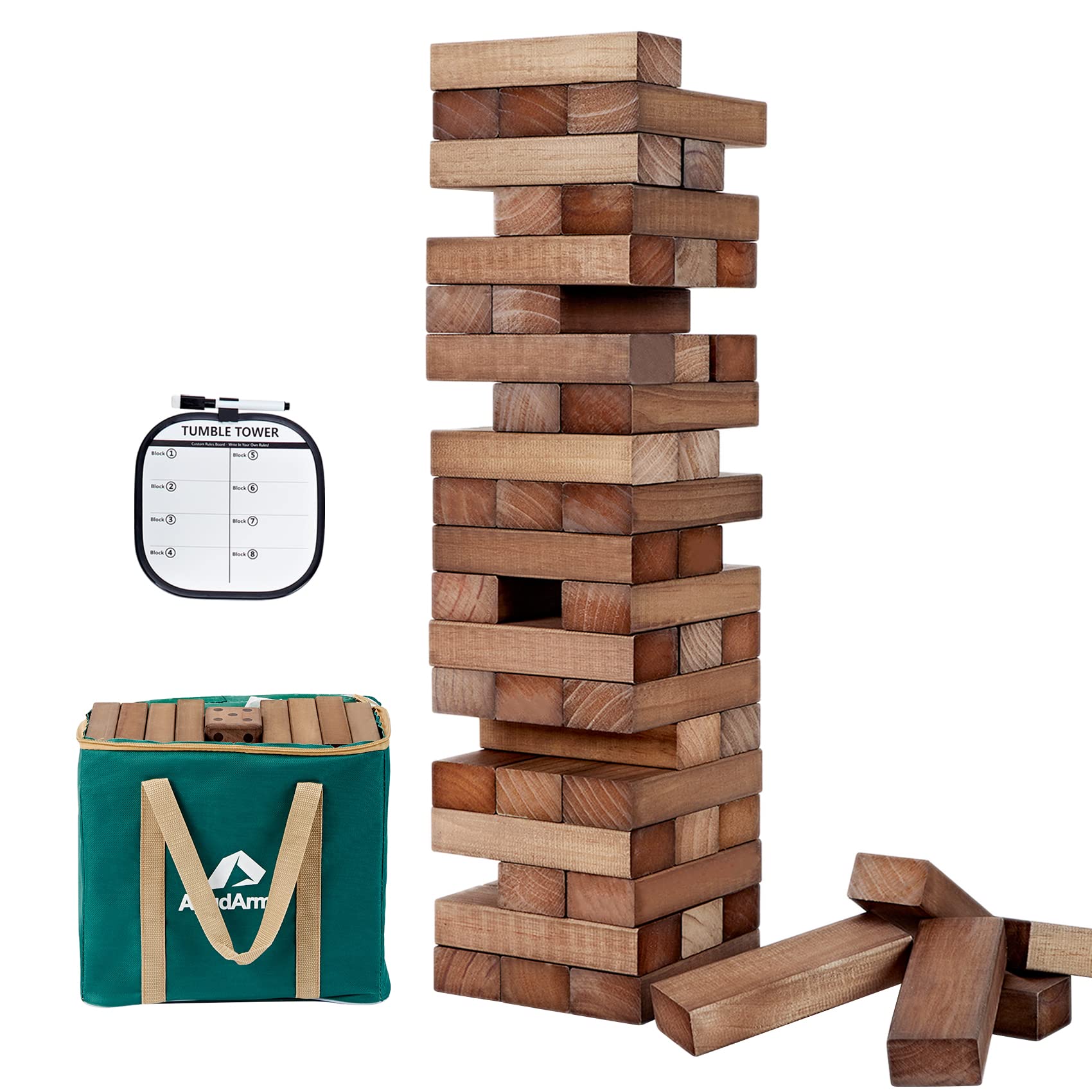 ApudArmis Giant Tumble Tower (Stack from 2Ft to Over 4.2Ft), 54 PCS ...