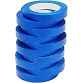 Lichamp 10-Piece Blue Painters Tape 1 inch, Blue Masking Tape Bulk ...
