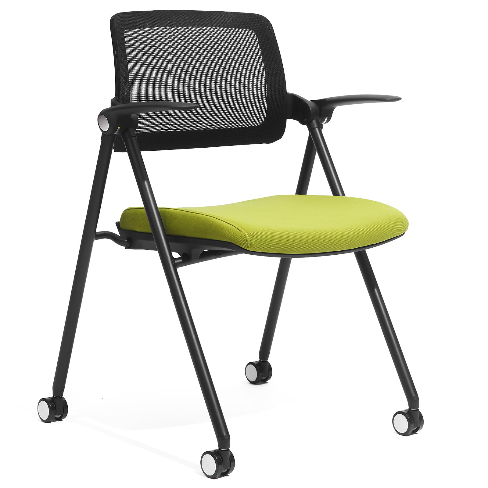FYLICA Stackable & Foldable Office Chair, Folding Desk Chair with Flip ...