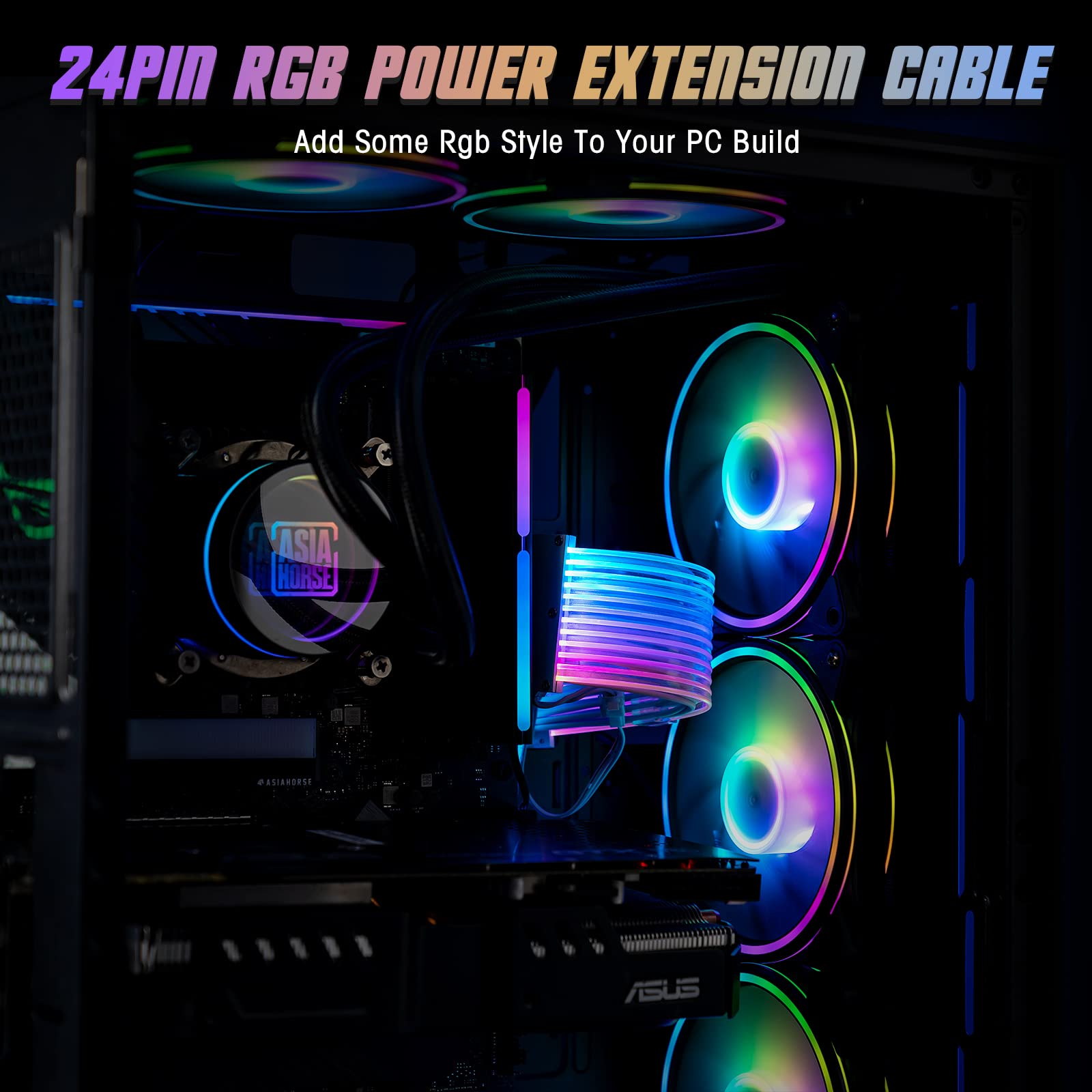 Mua 24 Pin ATX Addressable RGB Power Extension Cable, 18AWG RGB PC ...