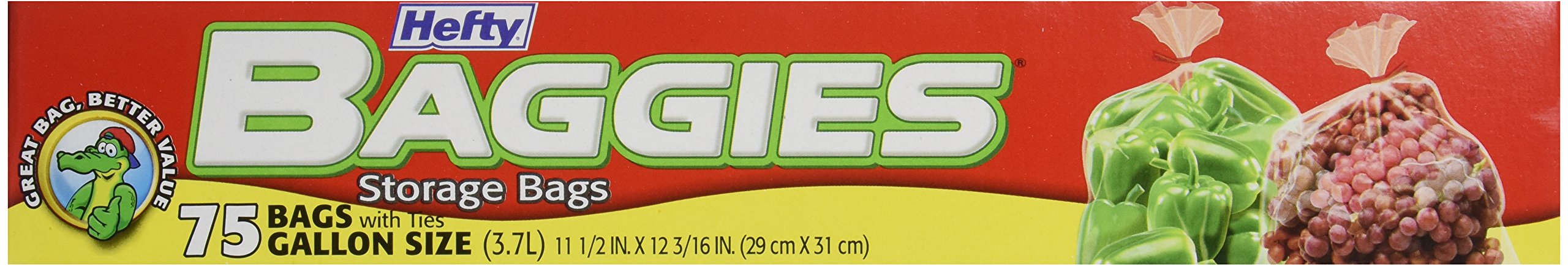 Amazon.com: Hefty Baggies Storage Bags (Sandwich, Twist Tie, 150 Count ...