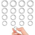 Amazon.com: 16 Pcs Spring O Ring Clip Silver Round Snap Clip Heavy Duty ...