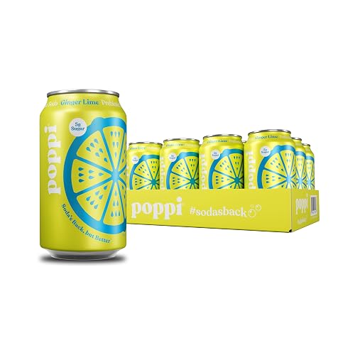 Poppi Sparkling Prebiotic Soda Beverage with Apple Cider Vinegar ...