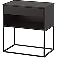 Amazon.com: Ikea VIKHAMMER Bedside Table 60x39x65cm Black : Home & Kitchen