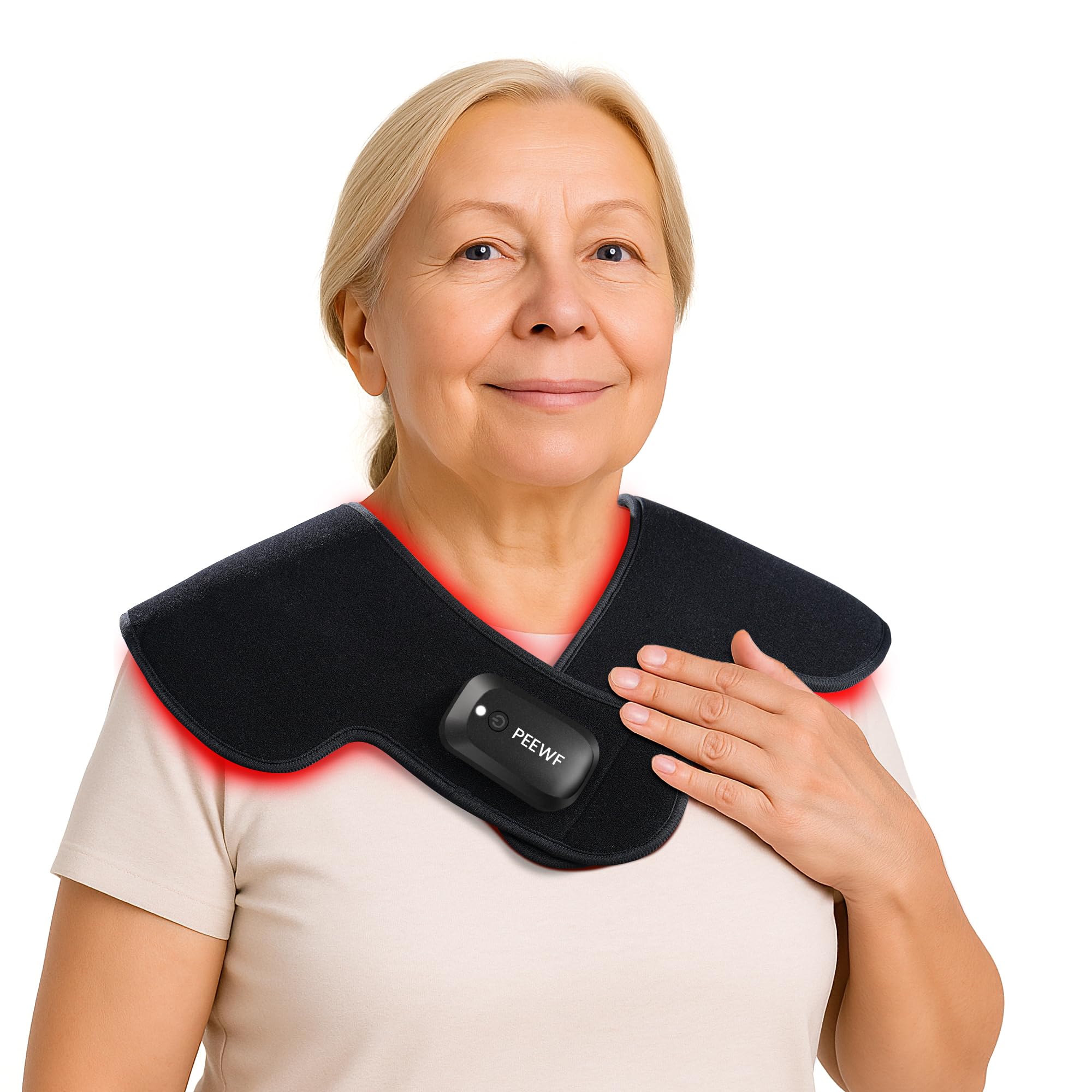 PEEWF Shoulder & Neck Light Therapy Pad – 28 Red 660nm & 28 Near ...