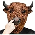 Amazon.com: AQKILO Plush Bison Mask, Halloween Carnival Masquerade ...