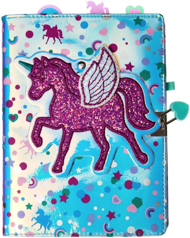 Smiggle Locking Notebook/Diary with Secret Mirror – ‘Believe’ (Winged ...
